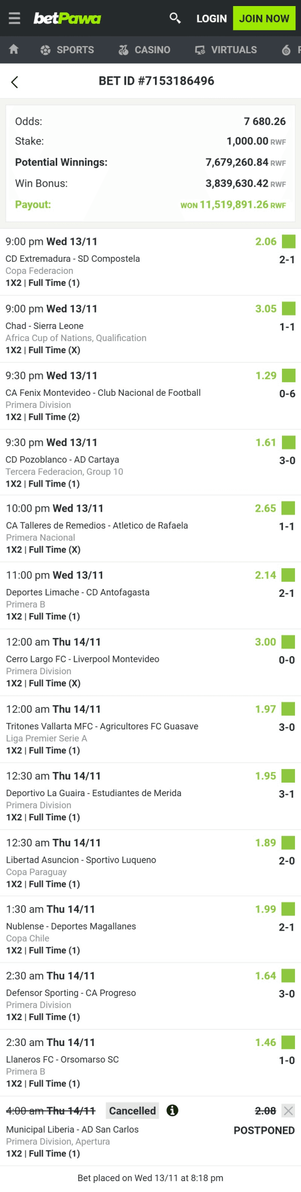 How I won 11.5 Million RWF with a 1,000 RWF stake on betPawa | betPawa ...